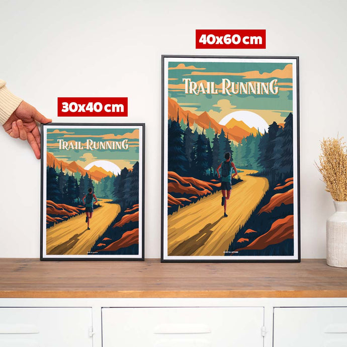 Affiche Trail running - Poster Trail running - Déco Trail running ...