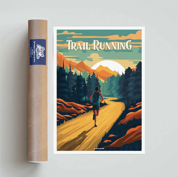 Affiche Trail running - Poster Trail running - Déco Trail running ...