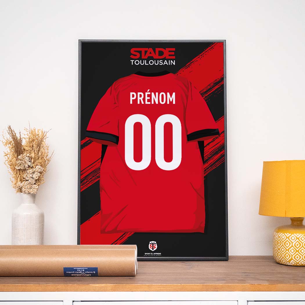 Affiche Rugby Stade Toulousain - Maillot Personnalisé – Sport à l'Affiche