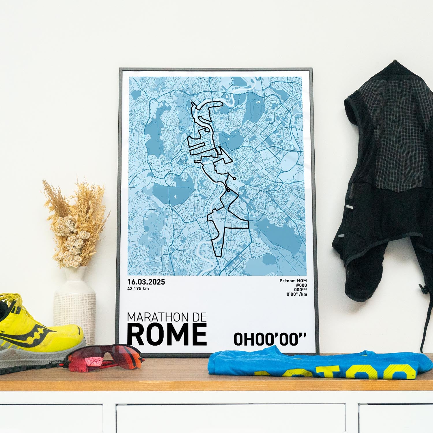 Affiche Running - Affiche Marathon de Rome Personnalisée – Sport à l ...