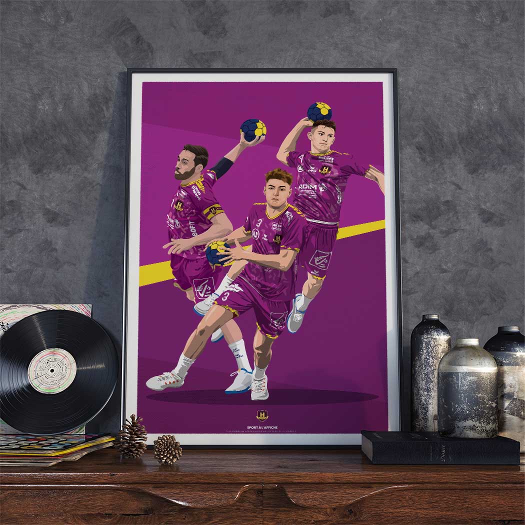Affiche Handball | Affiche HBC Nantes | Affiche BRIET - MINNE - RIVERA ...