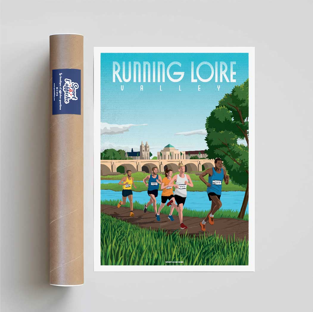 Affiche RUNNING | Affiche Running Loire Valley | Marathon de Tours ...